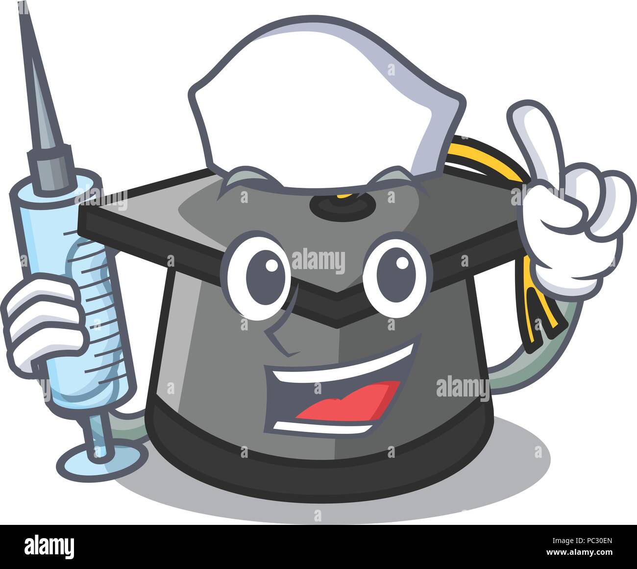 Nurse graduation hat character cartoon Stock Vector Image & Art - Alamy