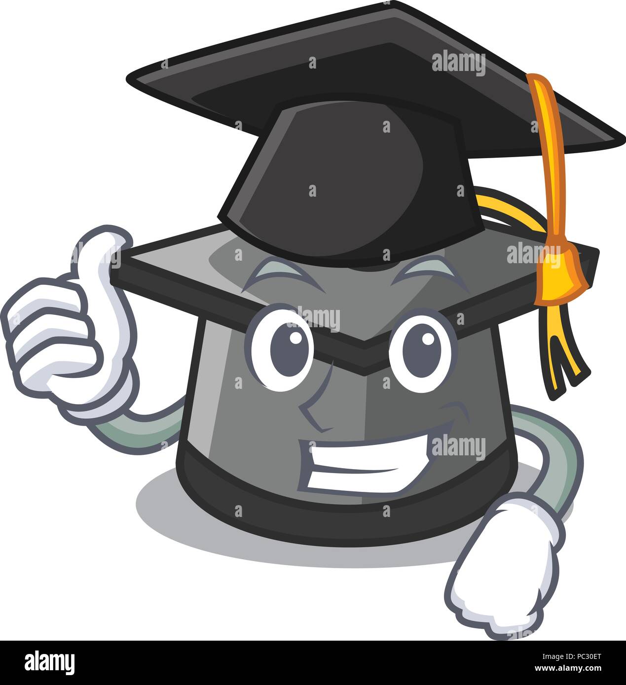 Graduation graduation hat character cartoon Stock Vector Image & Art ...