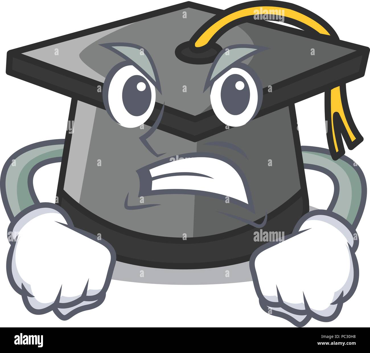 Angry graduation hat mascot cartoon Stock Vector Image & Art - Alamy