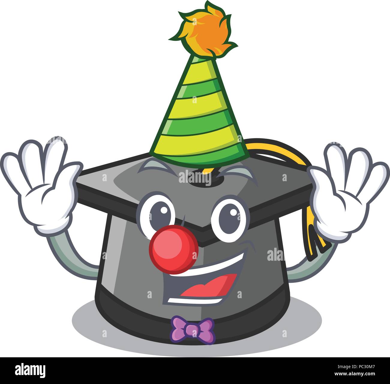 Clown graduation hat mascot cartoon Stock Vector Image & Art - Alamy