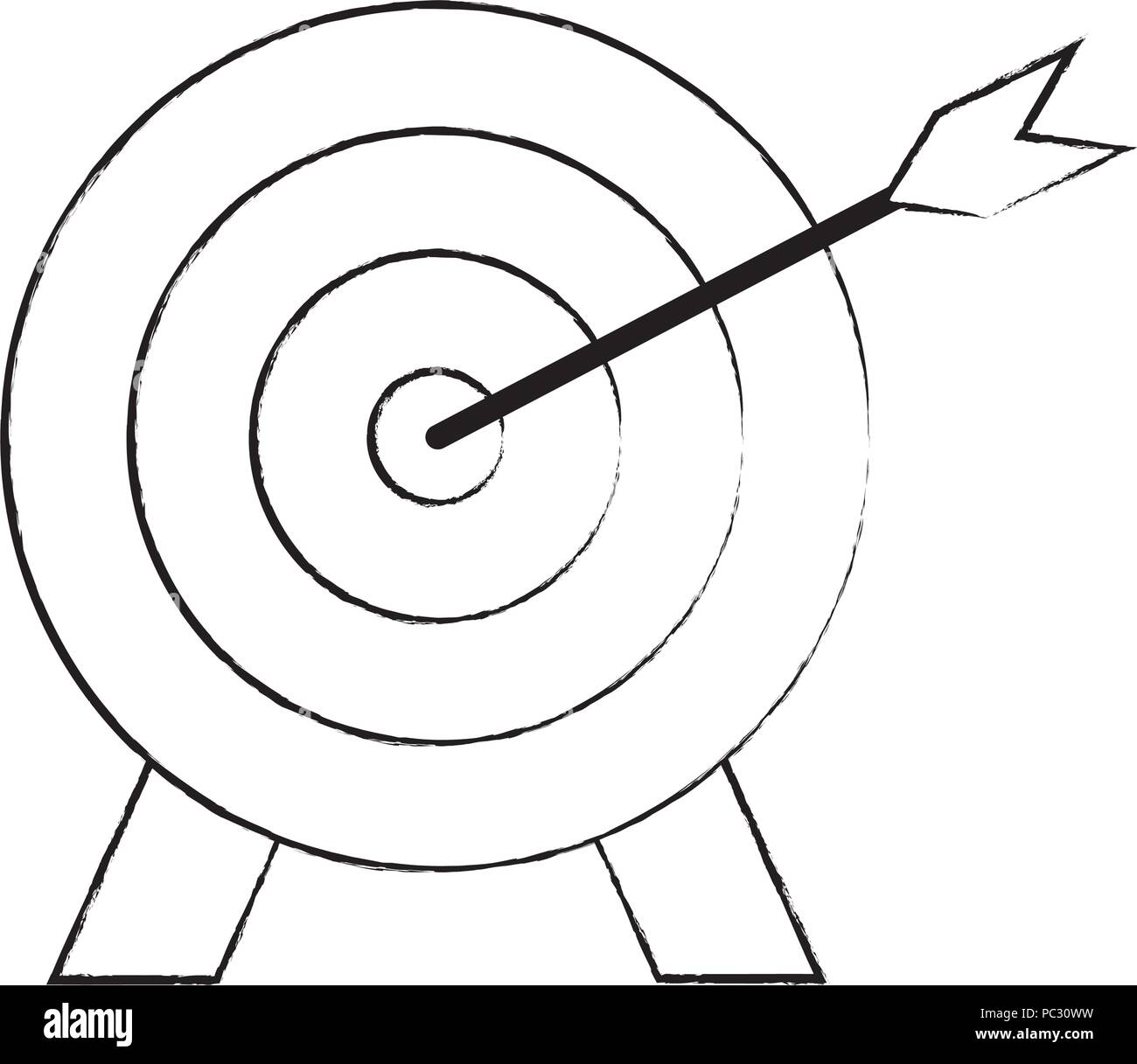 target and bow over white background, vector illustration Stock Vector ...