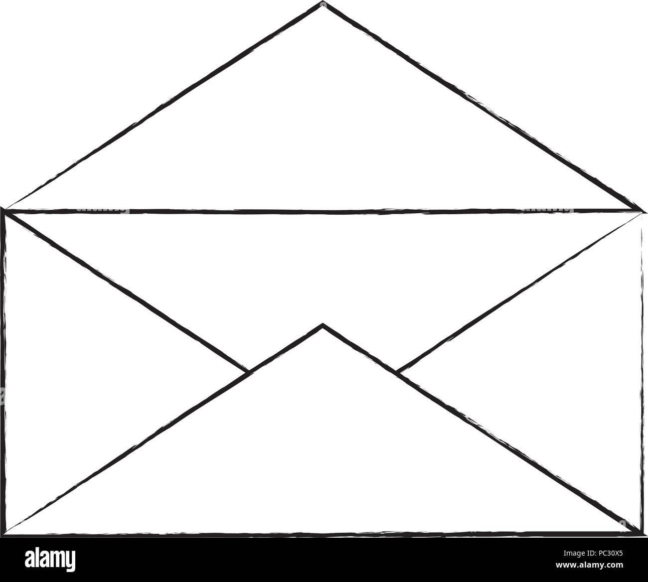 envelope over white background, vector illustration Stock Vector Image ...