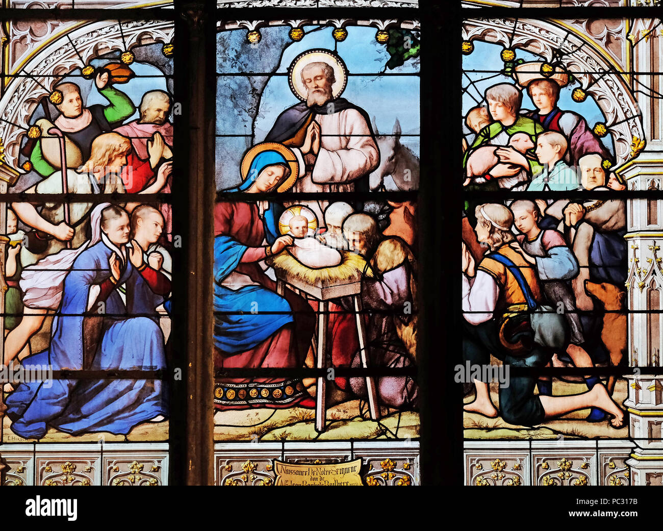 Nativity Scene Stained Glass