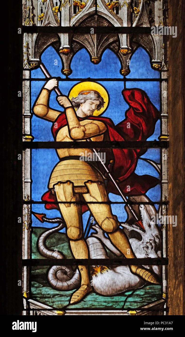 Saint george stained glass window hi-res stock photography and images ...