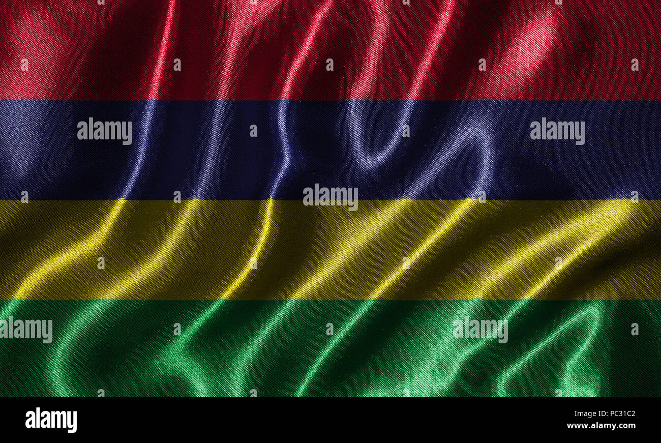 Mauritius flag - Fabric flag of Mauritius country, Background and ...