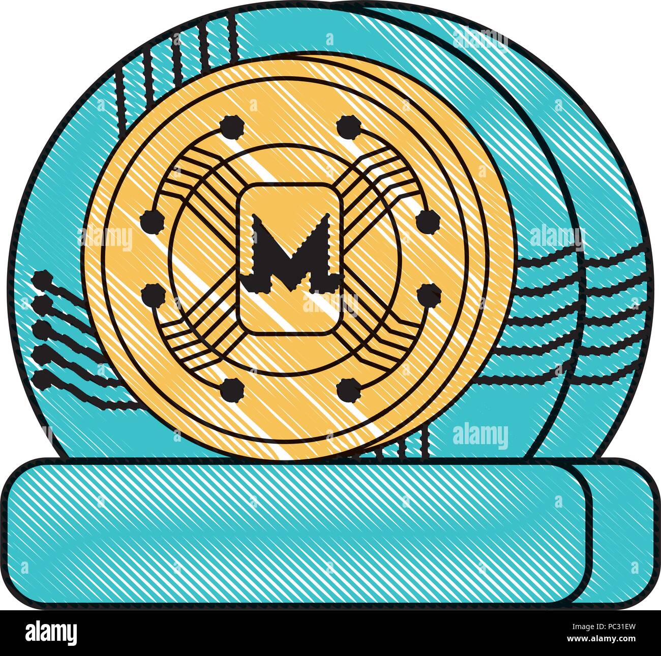 monera emblem icon over white background, vector illustration Stock ...