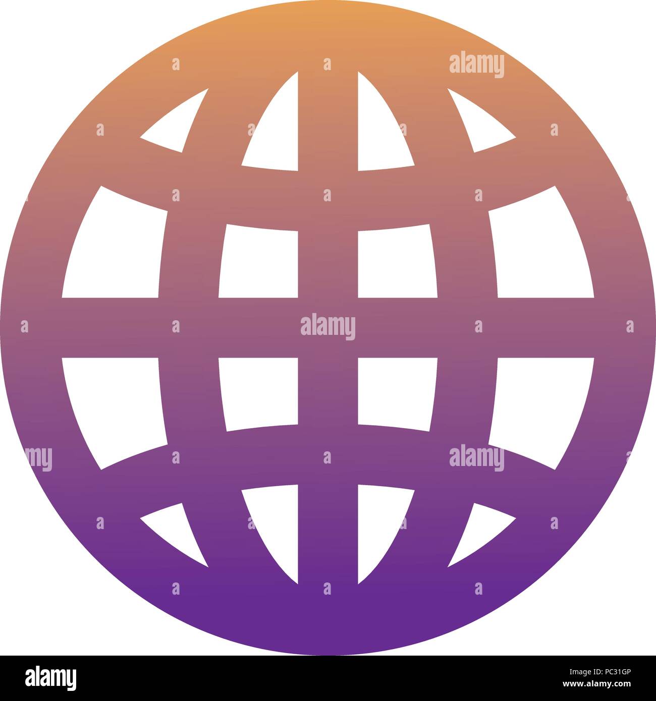 global sphere icon over white background, vector illustration Stock ...