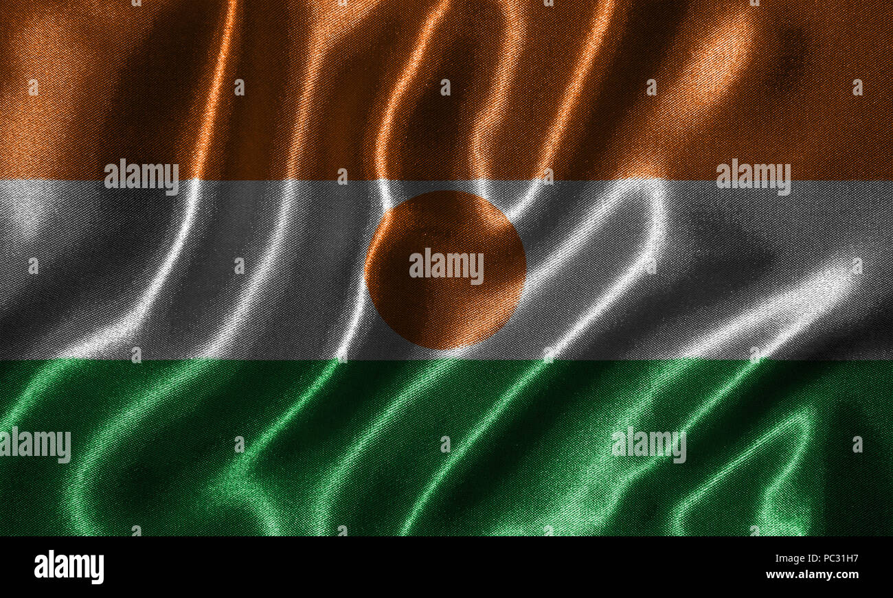 Niger flag - Fabric flag of Niger country, Background and wallpaper of ...