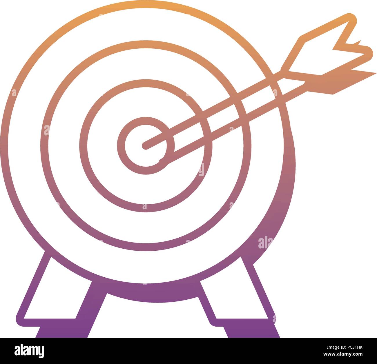 target and bow over white background, vector illustration Stock Vector ...