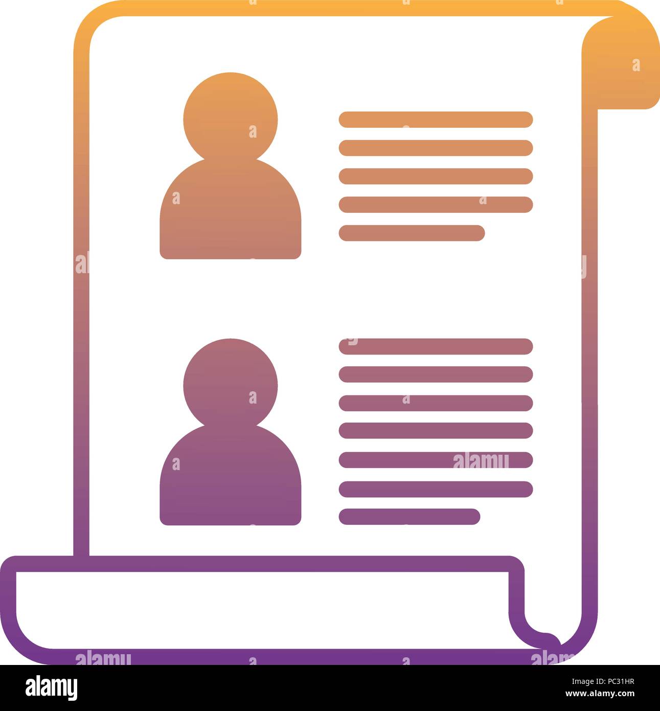 document over white background, vector illustration Stock Vector Image ...