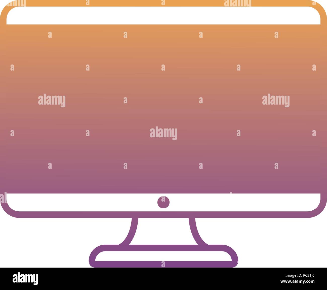 computer monitor icon over white background, vector illustration Stock ...