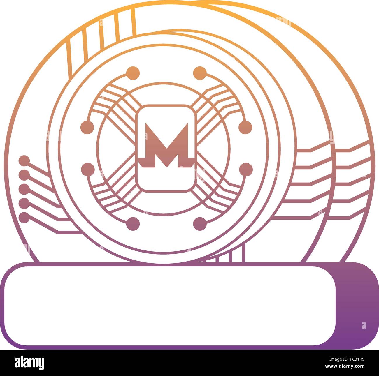 monera emblem icon over white background, vector illustration Stock ...