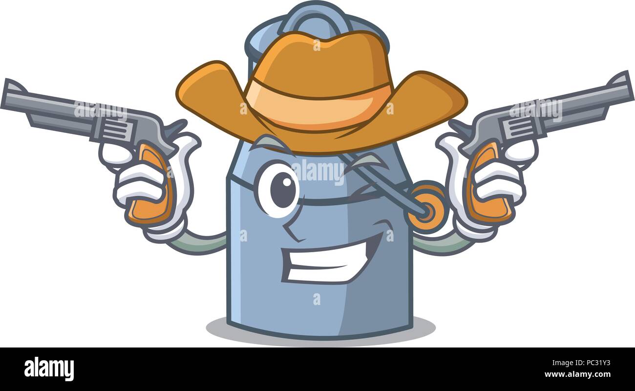 Cowboy milk can character cartoon Stock Vector Image & Art - Alamy