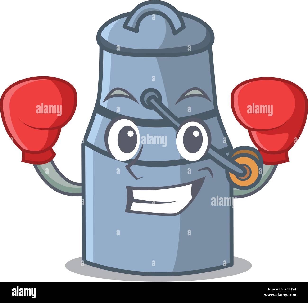 Boxing milk can character cartoon Stock Vector Image & Art - Alamy