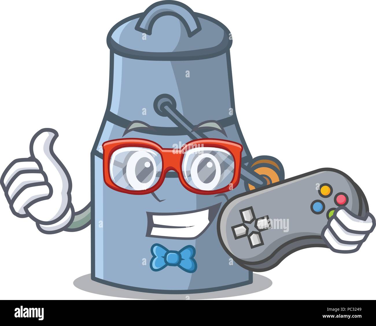 Gamer milk can mascot cartoon Stock Vector Image & Art - Alamy