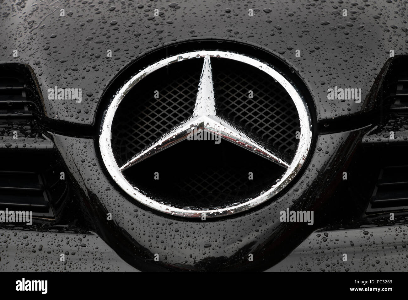 Quality German Mercedes badge Stock Photo - Alamy
