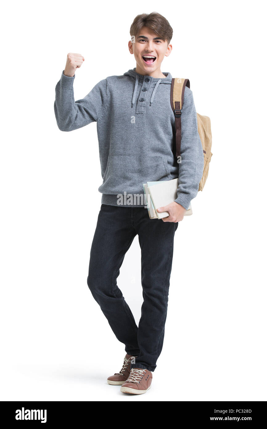 Confident male college student Stock Photo - Alamy
