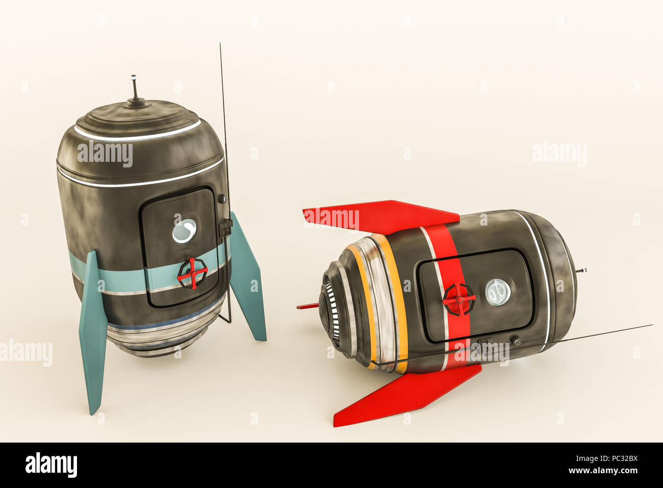 space capsule isolated on white background 3d illustration Stock Photo ...