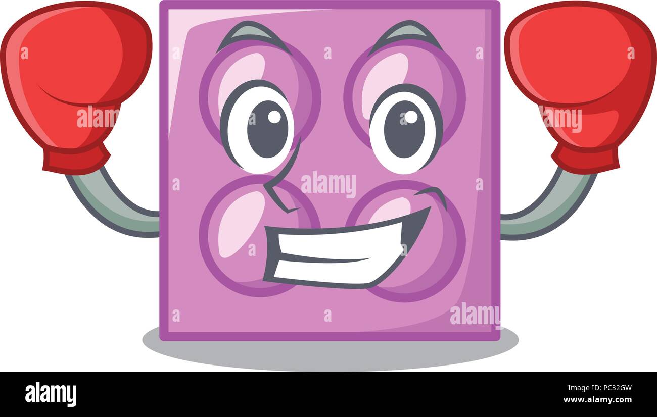 Boxing toy brick character cartoon Stock Vector Image & Art - Alamy