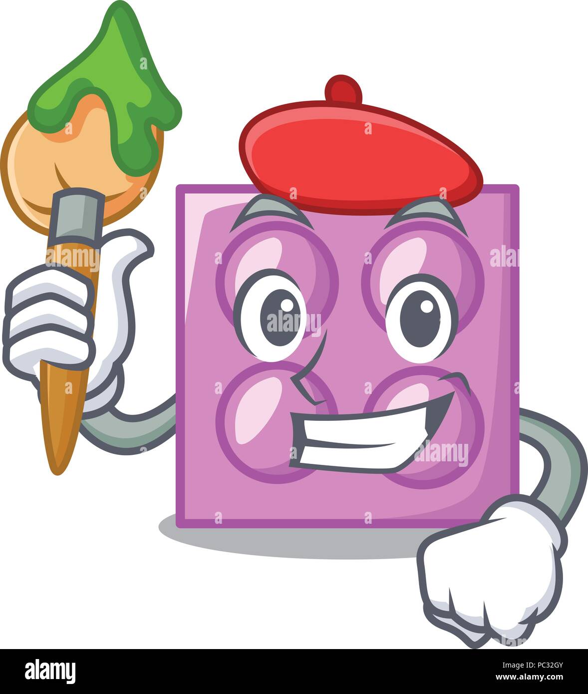 Artist toy brick character cartoon Stock Vector Image & Art - Alamy