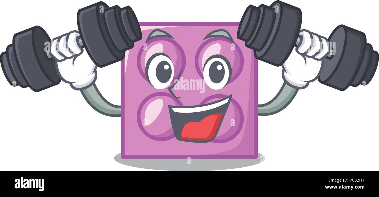 Fitness toy brick character cartoon Stock Vector Image & Art - Alamy