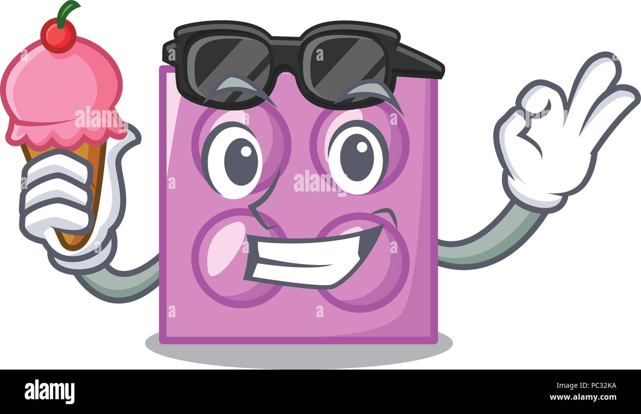 Ice cream block isolated Stock Vector Images - Alamy