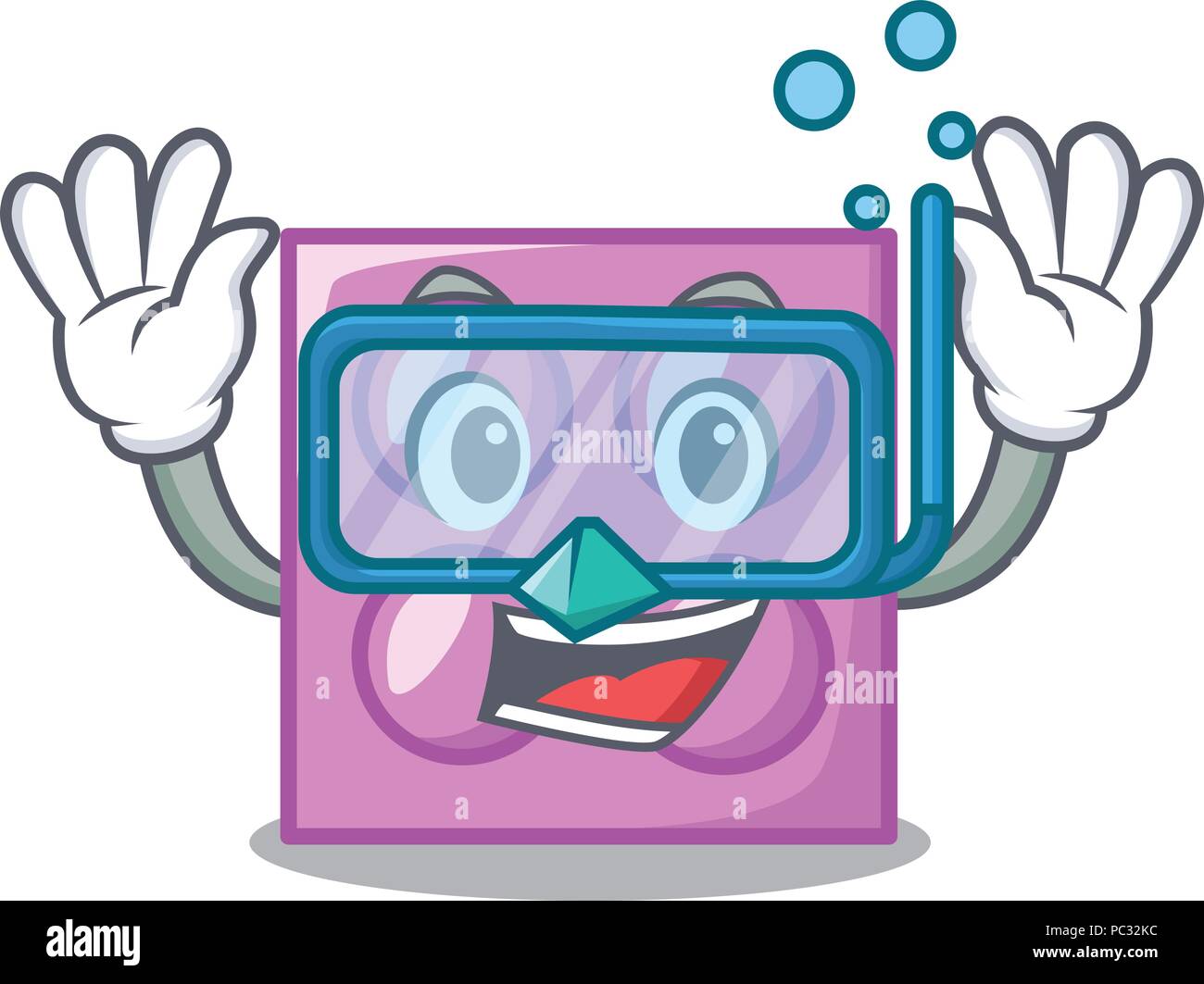Diving toy brick character cartoon Stock Vector Image & Art - Alamy