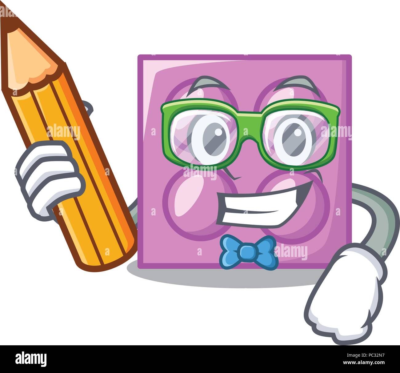 Student toy brick character cartoon Stock Vector Image & Art - Alamy