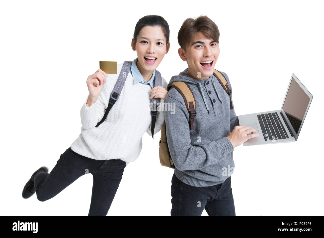 Student presentation computer Cut Out Stock Images & Pictures - Alamy