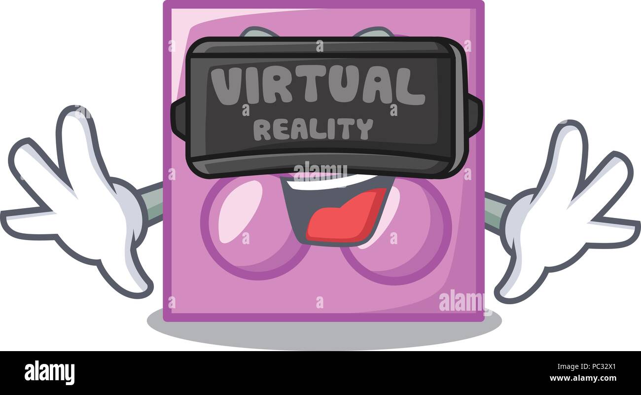 Virtual reality toy brick mascot cartoon Stock Vector Image & Art - Alamy