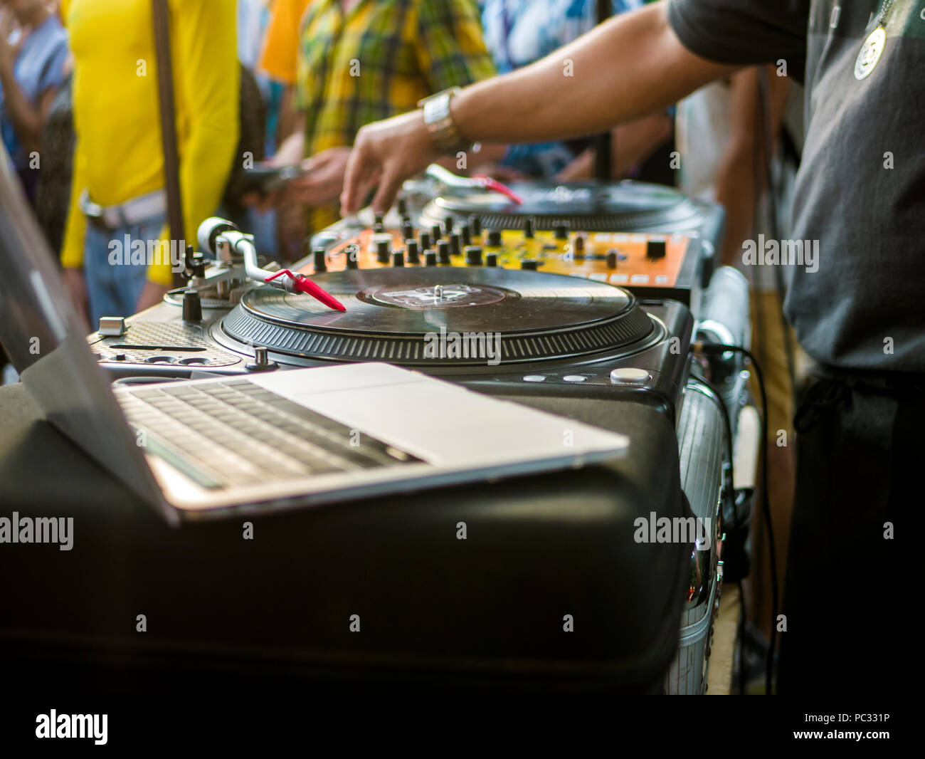 Dj setup for event hi-res stock photography and images - Alamy