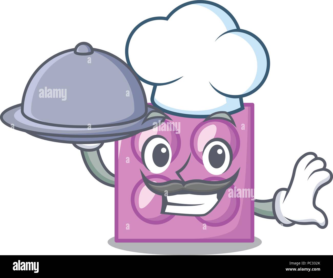 Chef with food toy brick mascot cartoon Stock Vector Image & Art - Alamy