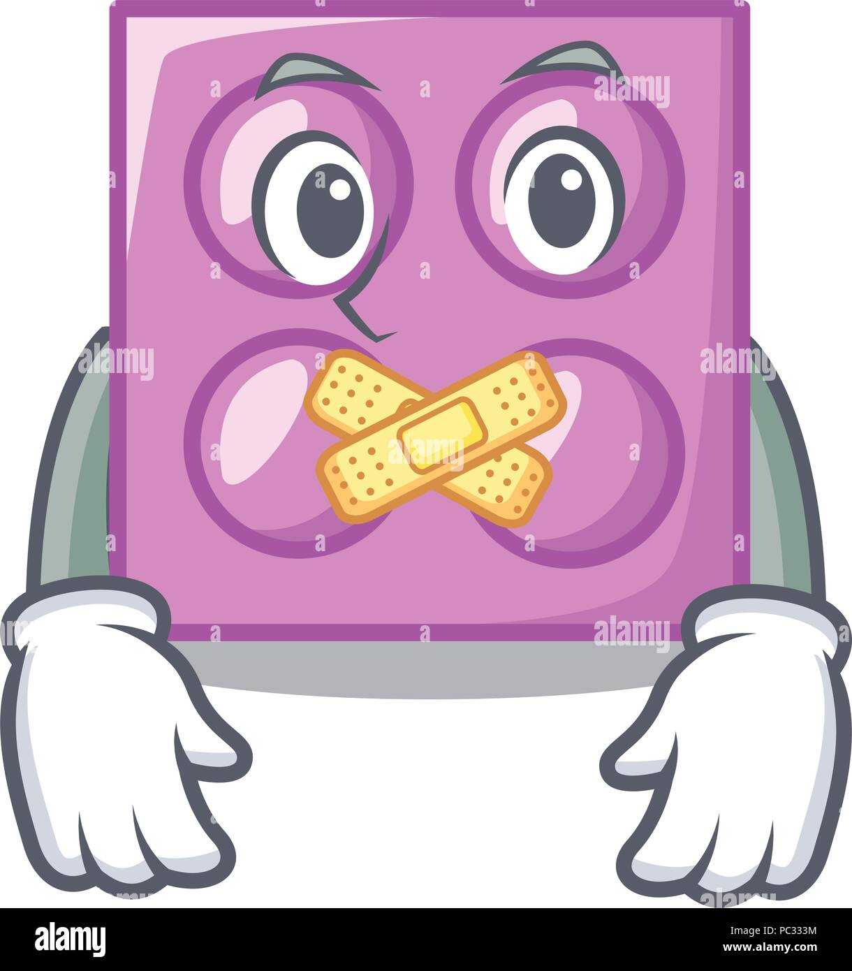 Silent toy brick mascot cartoon Stock Vector Image & Art - Alamy