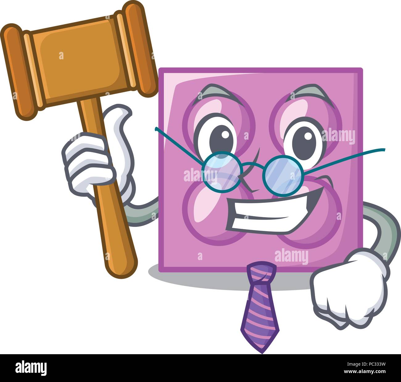 Judge toy brick mascot cartoon Stock Vector Image & Art - Alamy