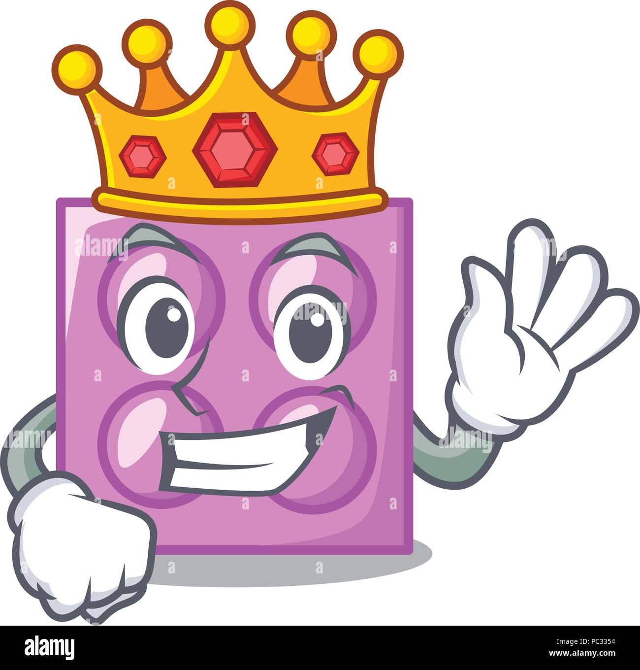 King toy brick mascot cartoon Stock Vector Image & Art - Alamy