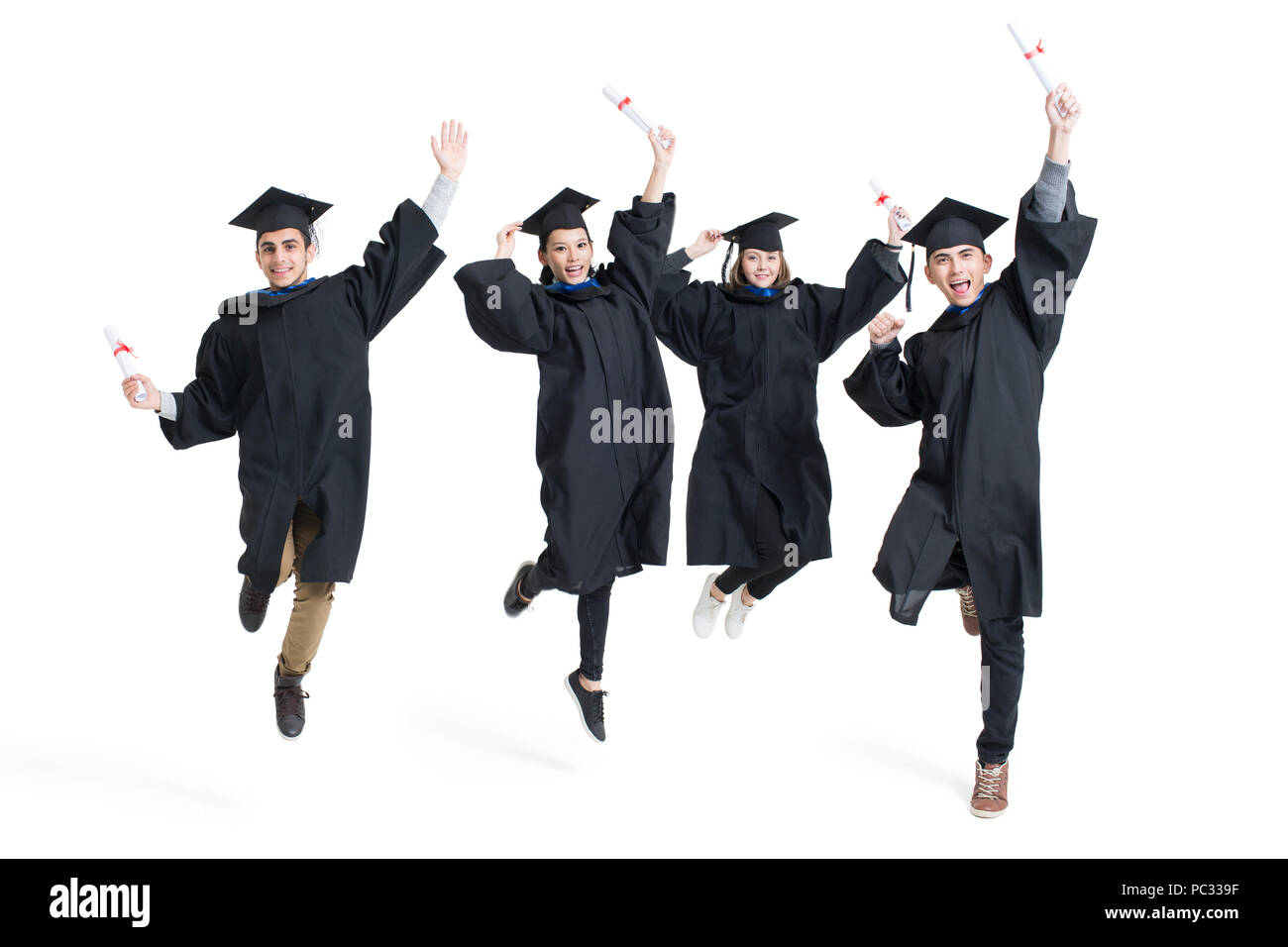 Indian college student jumping hi-res stock photography and images - Alamy