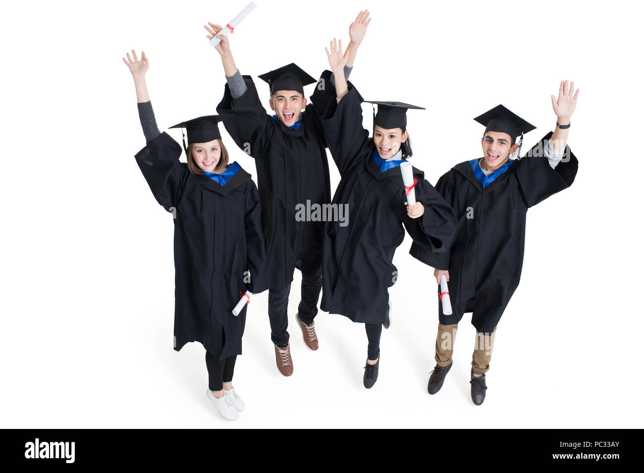 Group university college graduates Cut Out Stock Images & Pictures - Alamy