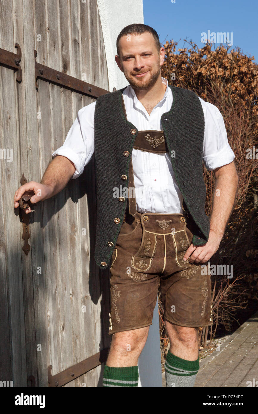 An image of a bavarian tradition man portrait Stock Photo - Alamy