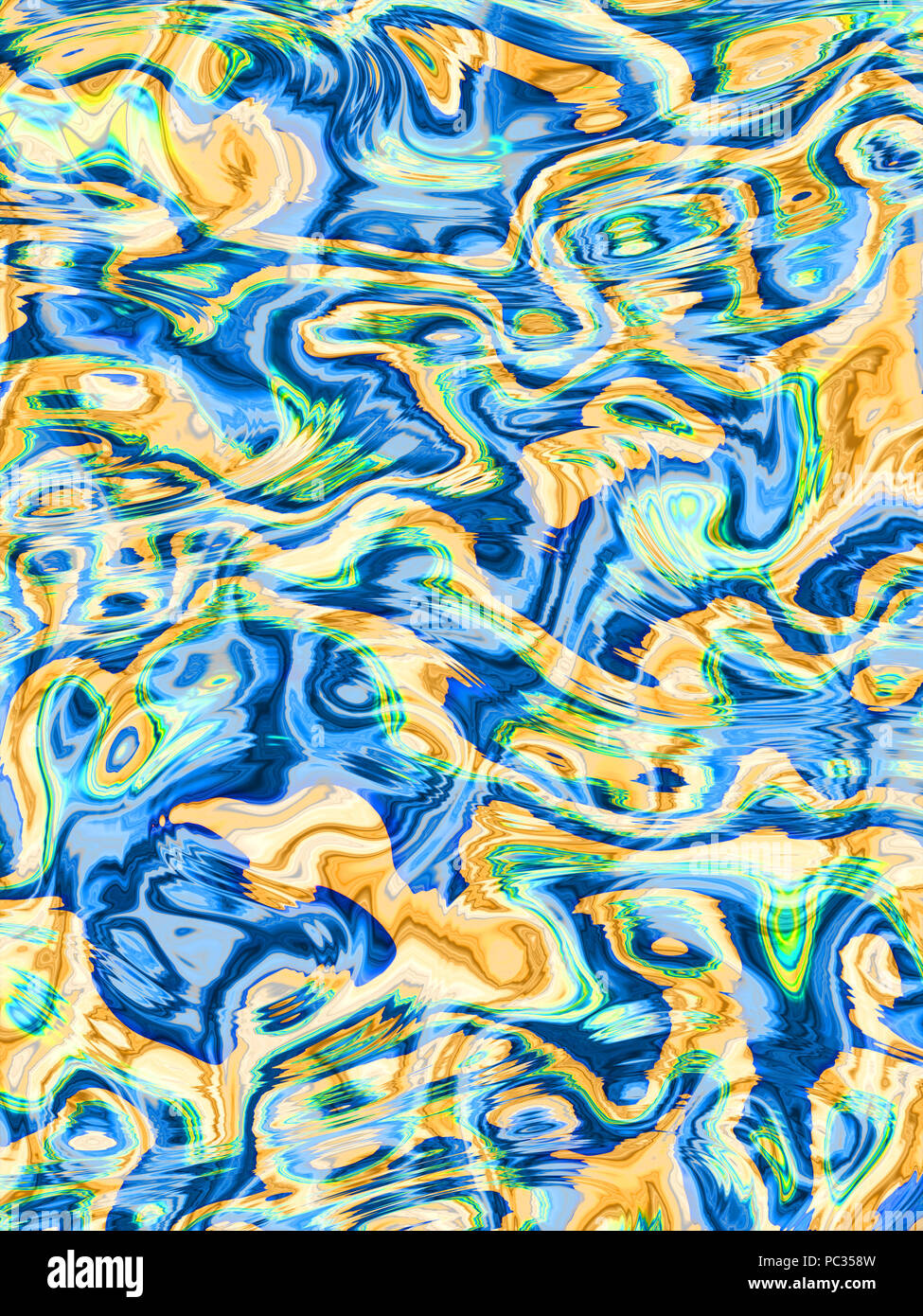 Illustration of an abstract abstract wild orange and blue background ...