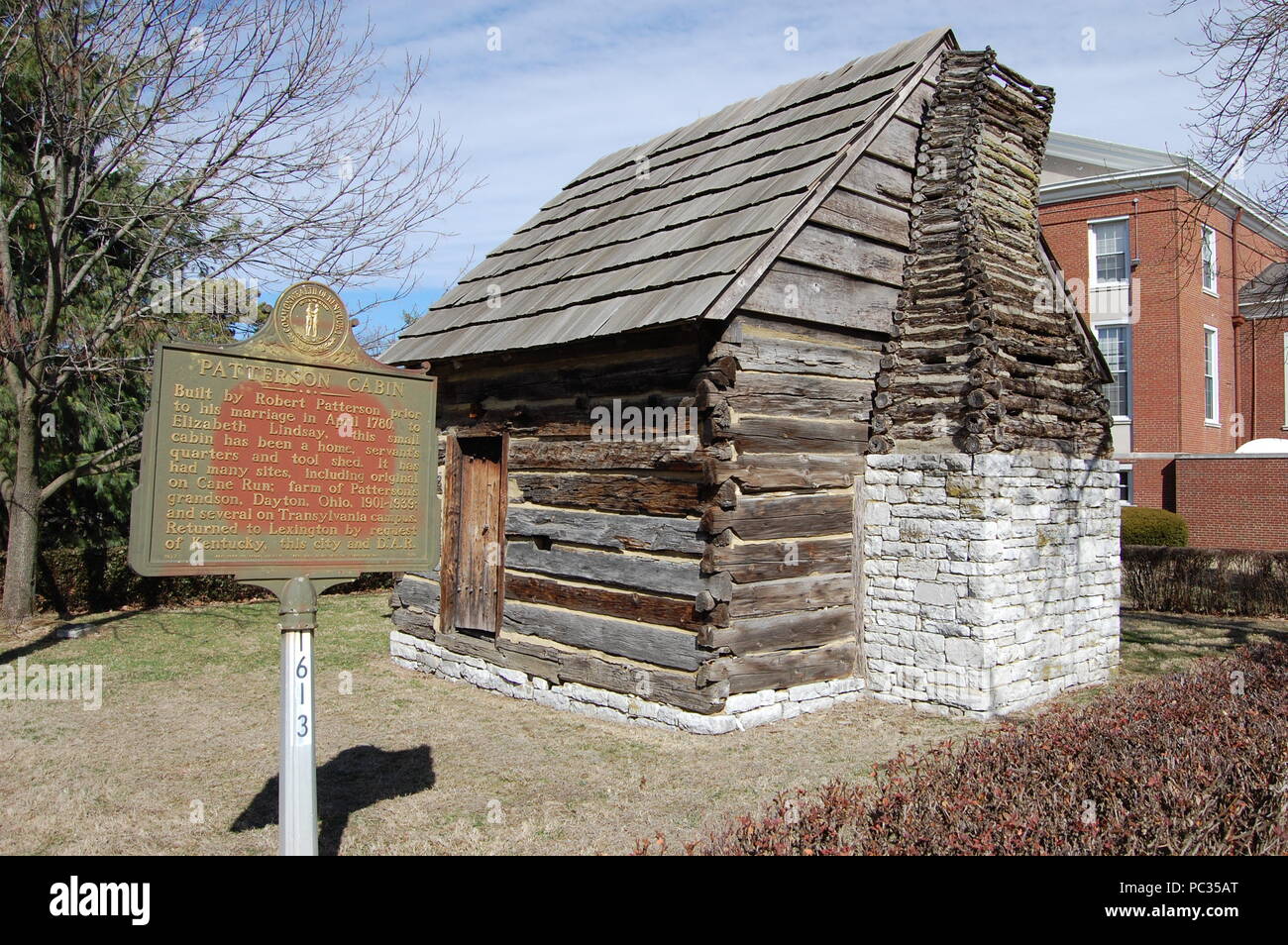 Historic Colonel Robert Patterson Cabin on campus of Transylvania ...