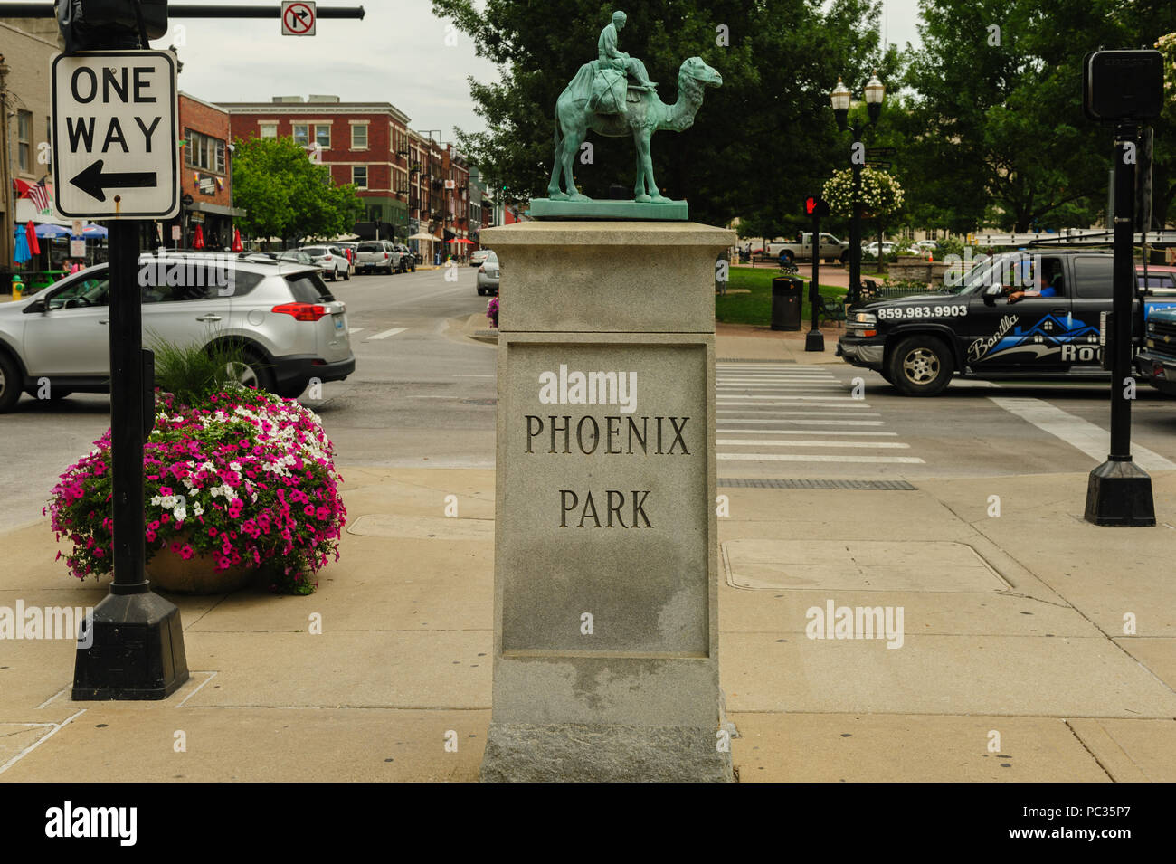 Phoenix Park Statue in downtown Lexington Kentucky Stock Photo - Alamy