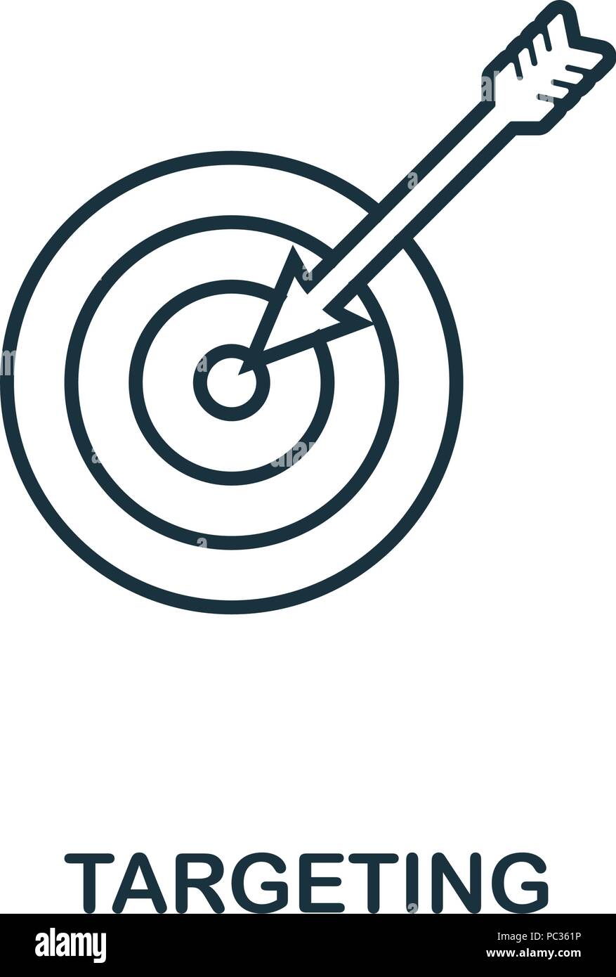 Targeting creative icon. Simple element illustration. Targeting concept ...