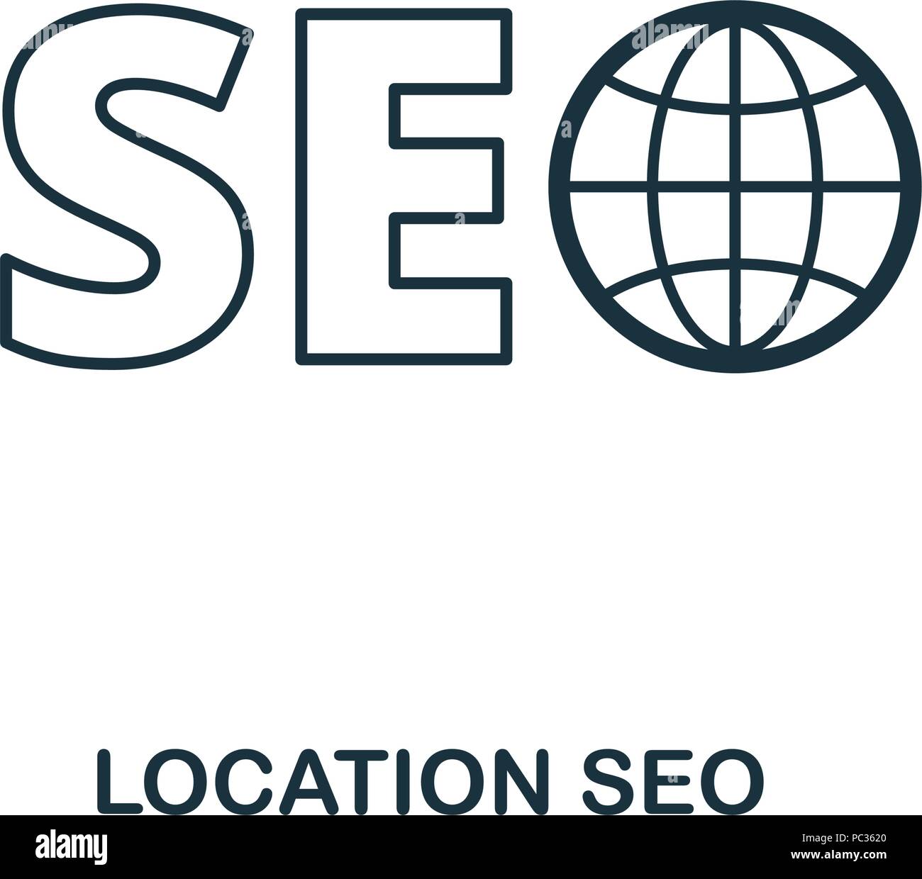 Location Seo creative icon. Simple element illustration. Location Seo ...
