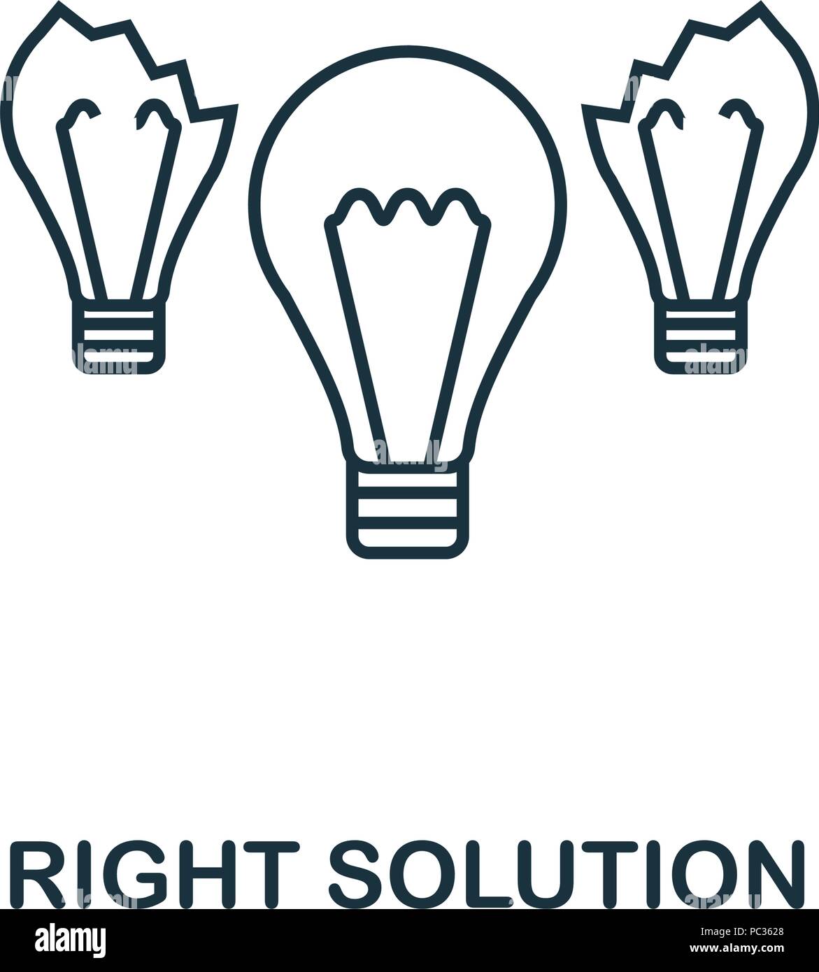 Right Solution creative icon. Simple element illustration. Right ...