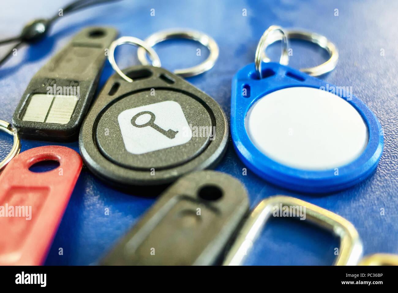 chip keys from intercom or doorphone service Stock Photo - Alamy