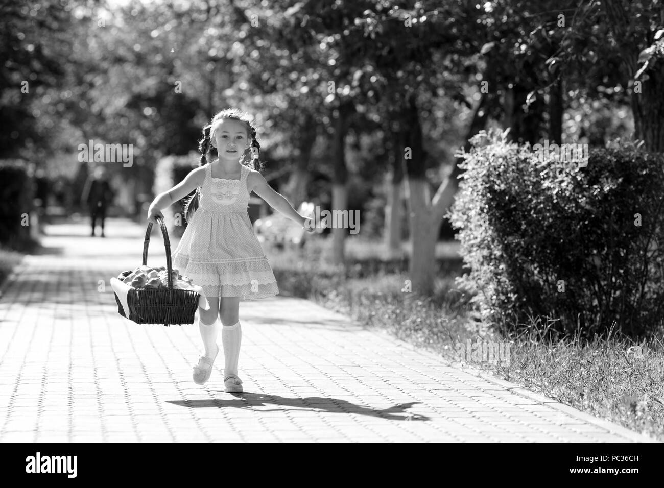 Scared Little Girl Running