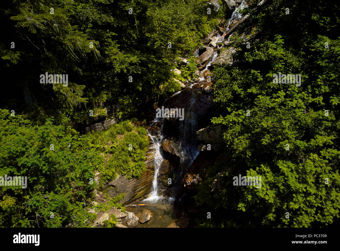 top view of the waterfall Stock Photo - Alamy
