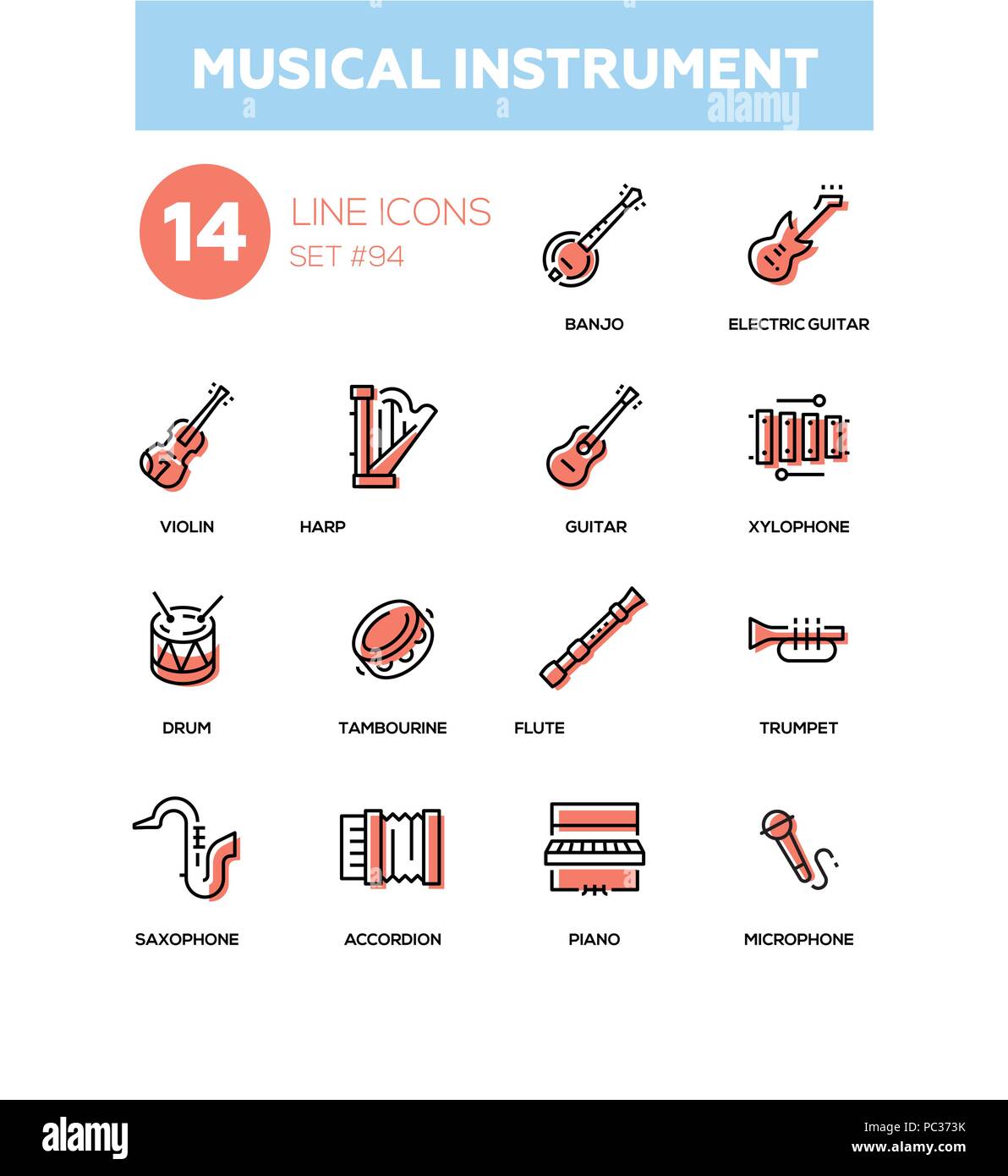 School band instruments Stock Vector Images - Alamy