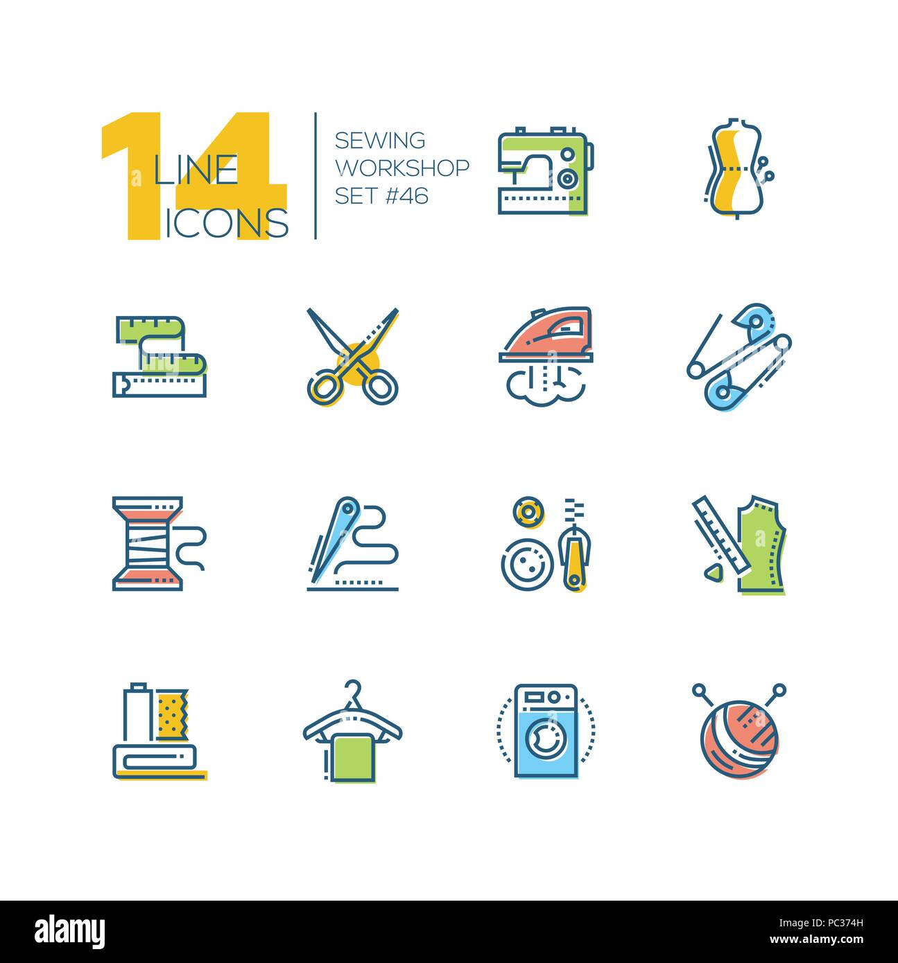 Workshop line icons collection Cut Out Stock Images & Pictures - Alamy