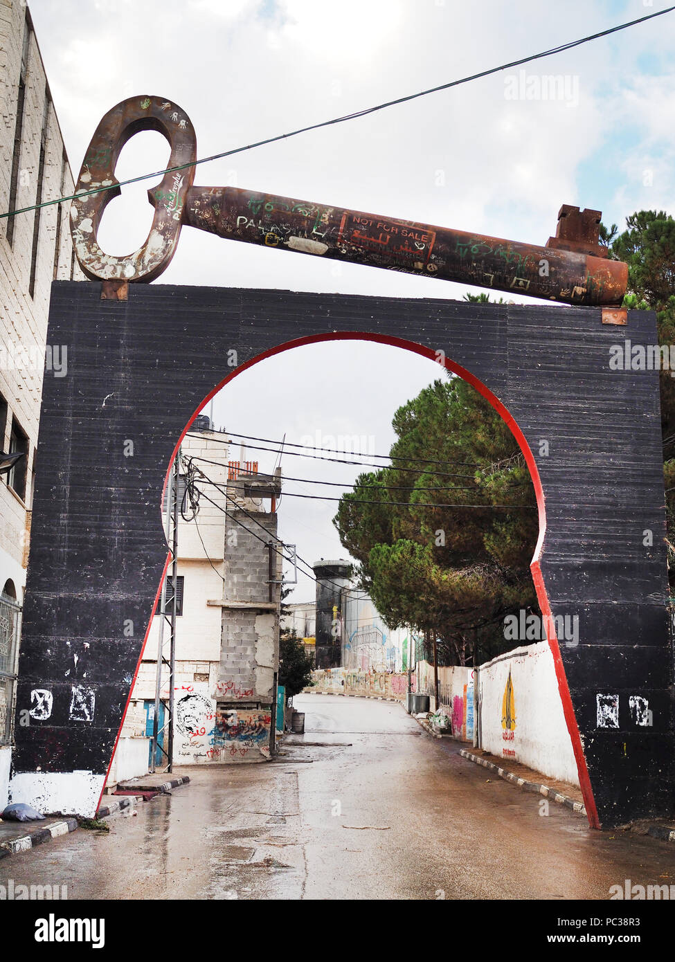 Entrance to Aida Refugee Camp, Palestine, West Bank Stock Photo - Alamy
